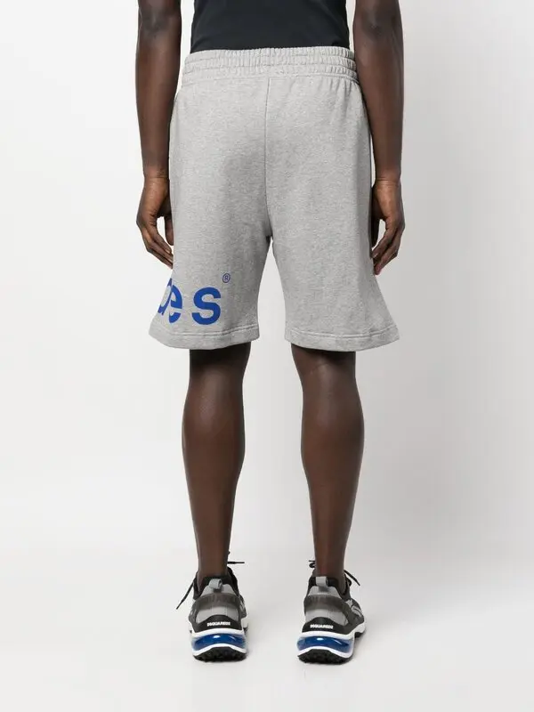 Études Studio Logo-print Organic Cotton Shorts - Grey