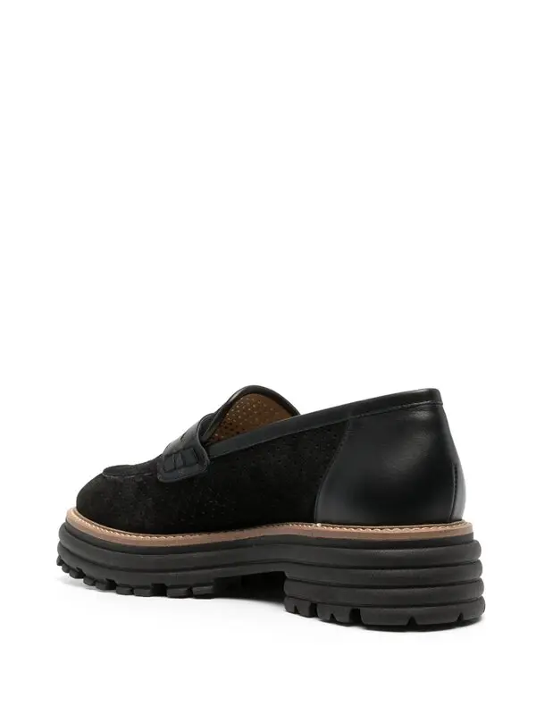 BALDININI Bead-detail Suede Loafers