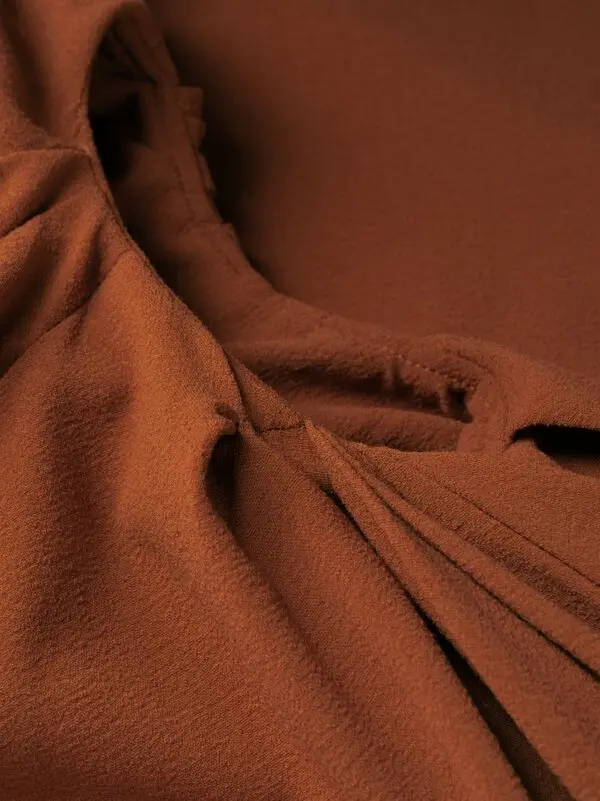 Jacquemus Abanada Draped Asymmetric Dress - Brown
