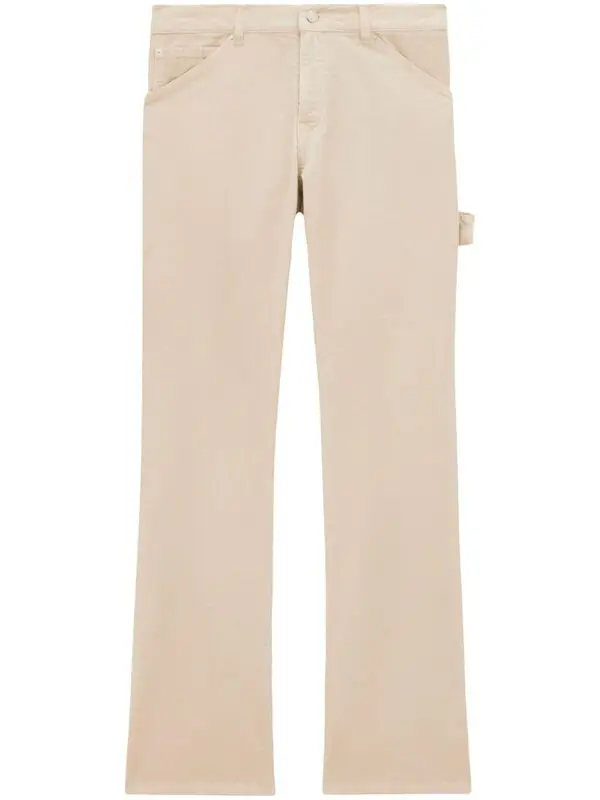 COURREGES Velvet-effect Flared Trousers