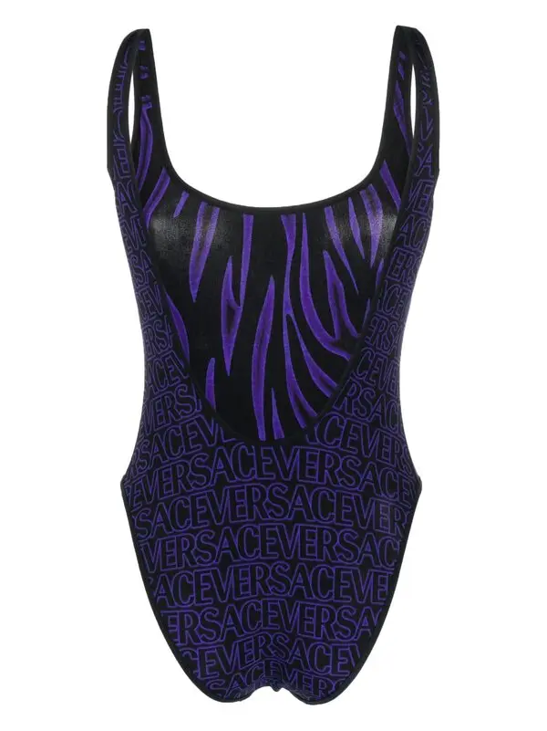 Versace Logo-print Reversible Swimsuit