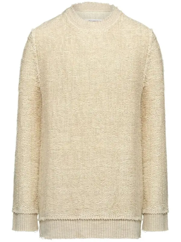 Maison Margiela Oversized Piled Cotton-Blend Sweater