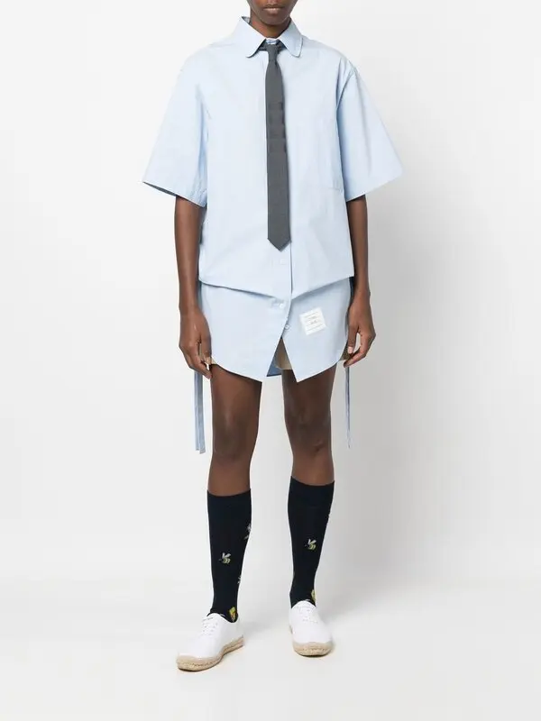 Thom Browne Short-sleeve Shirt Dress - Blue