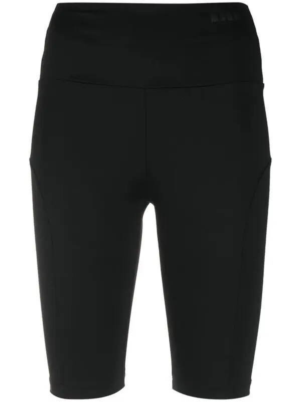 MSGM High-waisted Stretch Shorts - Black