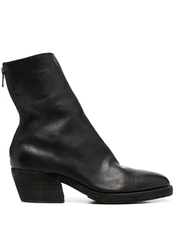 Guidi Zip-up Leather Ankle Boots