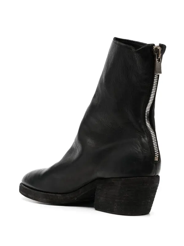 Guidi Zip-up Leather Ankle Boots