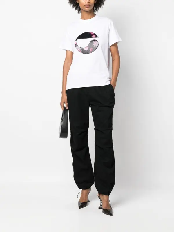 Coperni Floral Logo-patch T-shirt