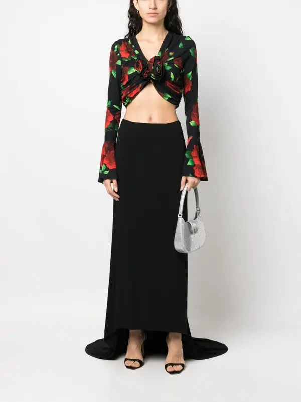 Magda Butrym Asymmetric Draped Floor-length Skirt