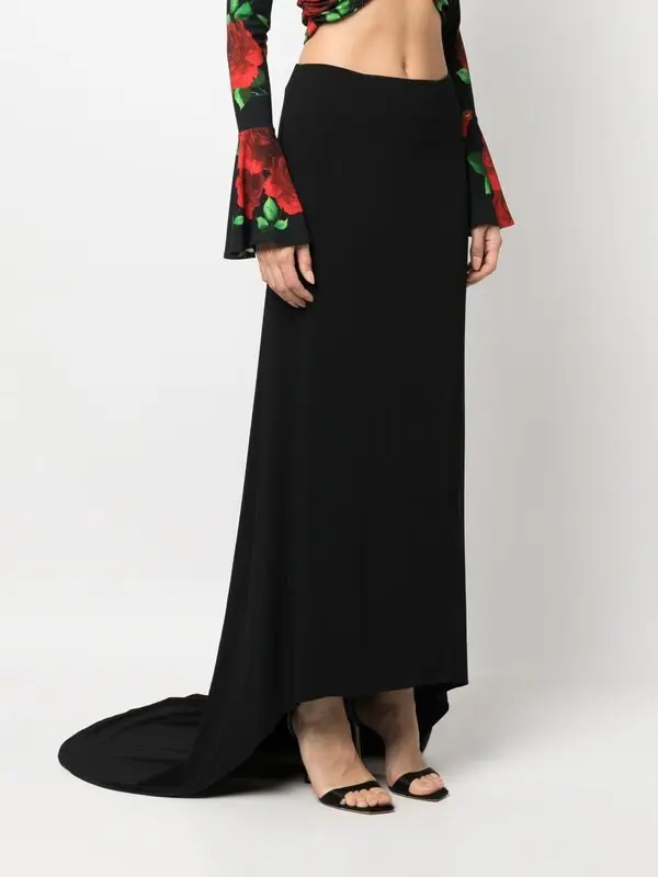 Magda Butrym Asymmetric Draped Floor-length Skirt