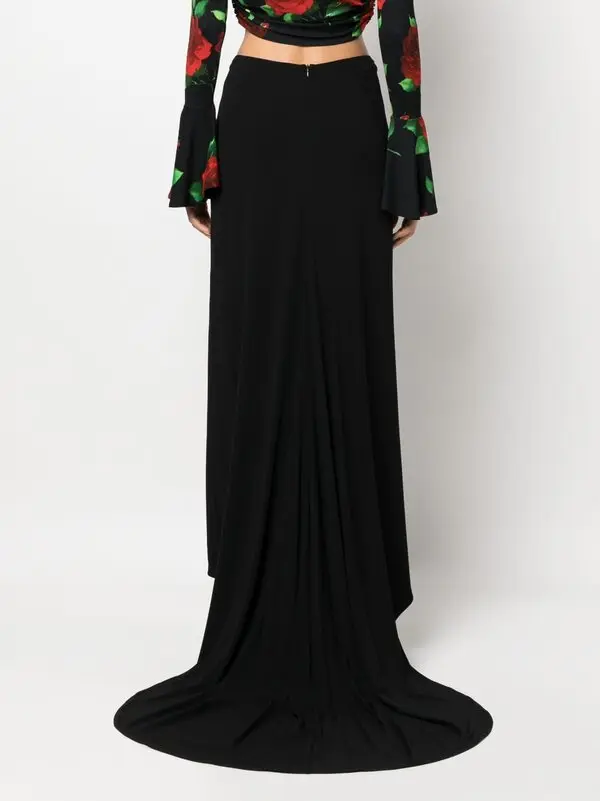 Magda Butrym Asymmetric Draped Floor-length Skirt