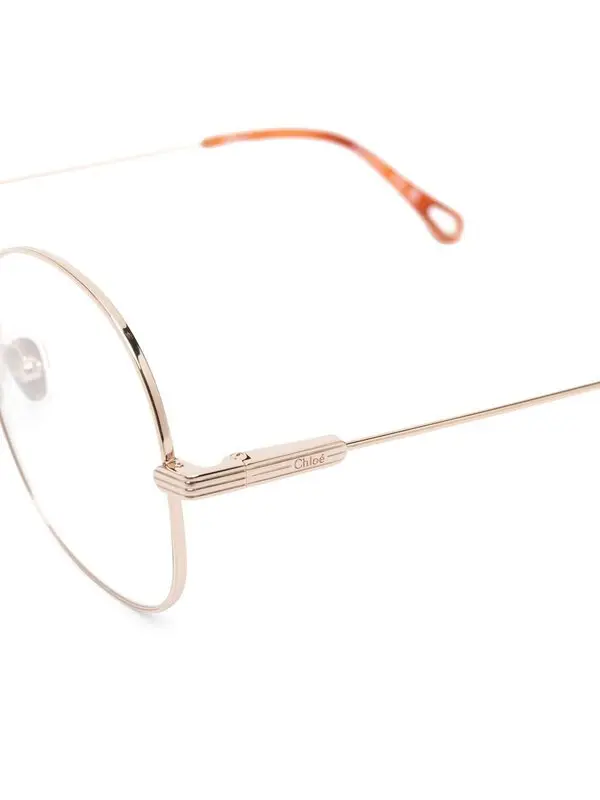 Chloé Benjamine Round-frame Eyeglasses - Gold