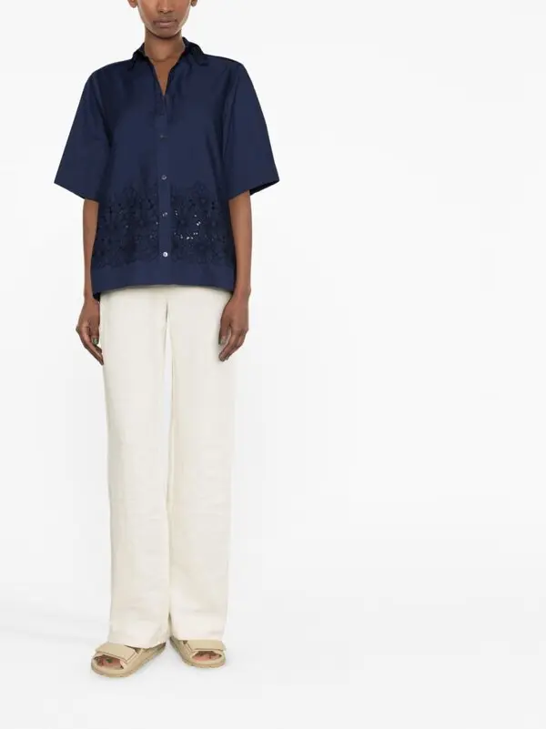P.a.r.o.s.h Floral-embroidered Shirt