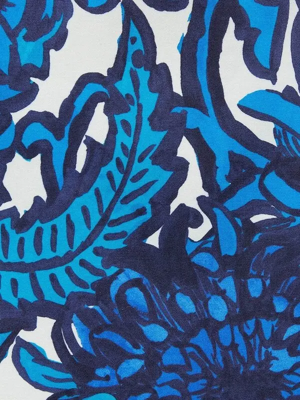 La DoubleJ Sophia Graphic-print Stretch-cotton Midi Dress - Blue
