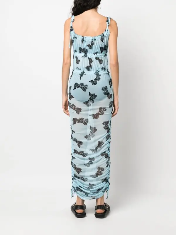 CHARLES JEFFREY Graphic-print Mesh Dress