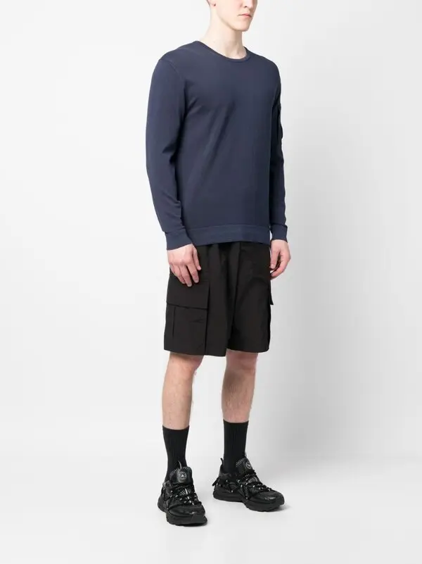 C.P. COMPANY Crew Neck Cotton Sweatshirt - Blue