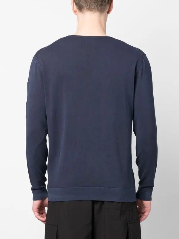 C.P. COMPANY Crew Neck Cotton Sweatshirt - Blue