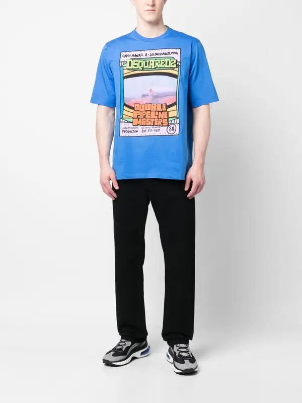 Dsquared2 Graphic-print Short-sleeve Cotton T-shirt