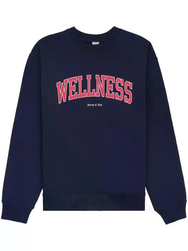 SPORTY & RICH Wellness Crew-neck Sweatshirt - Blue