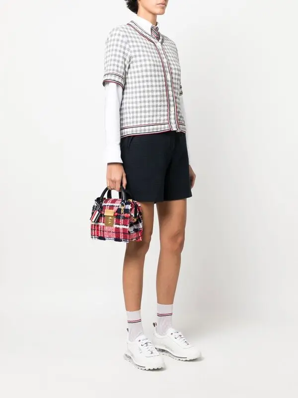 Thom Browne Mini Mrs. Thom Madras Tweed Tote Bag