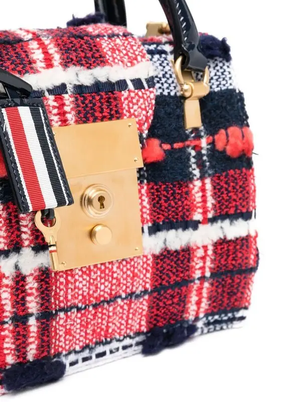 Thom Browne Mini Mrs. Thom Madras Tweed Tote Bag