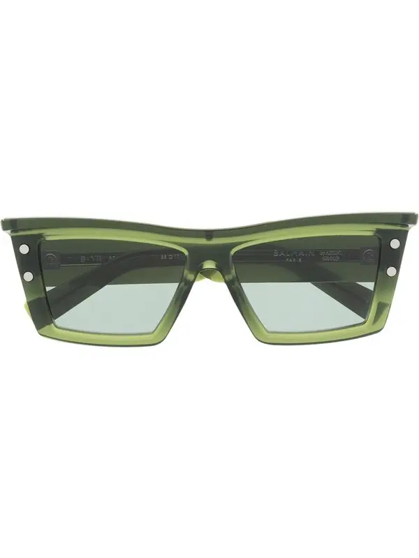 Balmain Square-frame Sunglasses - Green