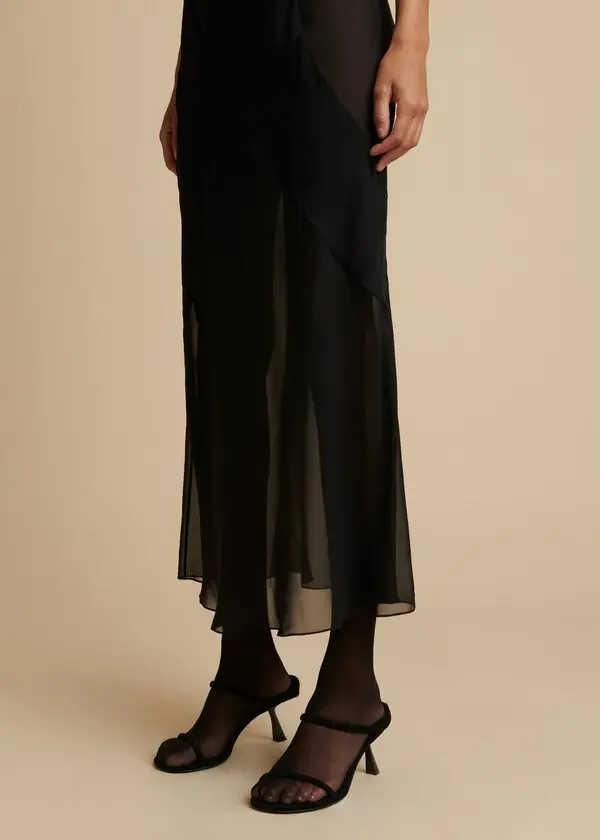 khaite aminah silk slip dress Khaite The Aminah Dress - Black