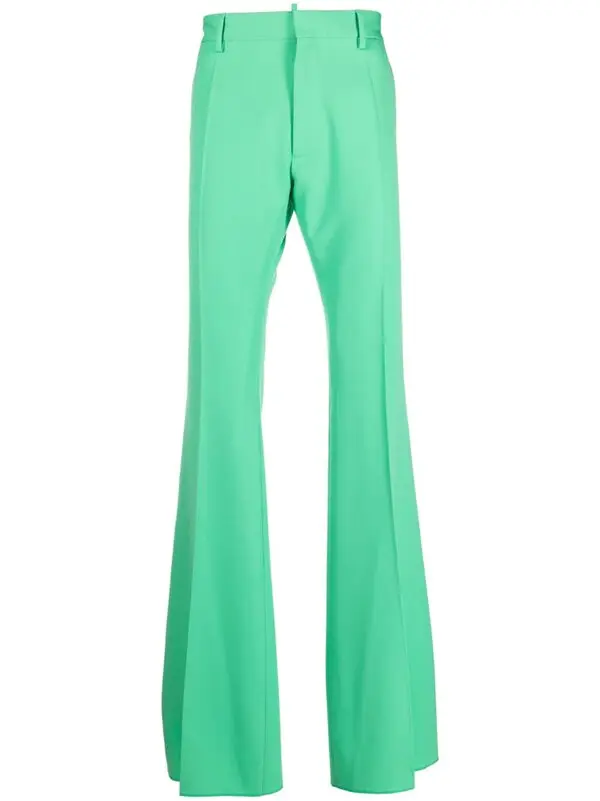 Dsquared2 Virgin-wool Flared Trousers - Green