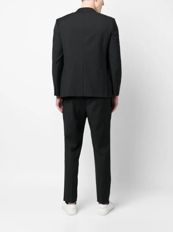 LUIGI BIANCHI MANTOVA Single-breasted Virgin-wool Suit - Black