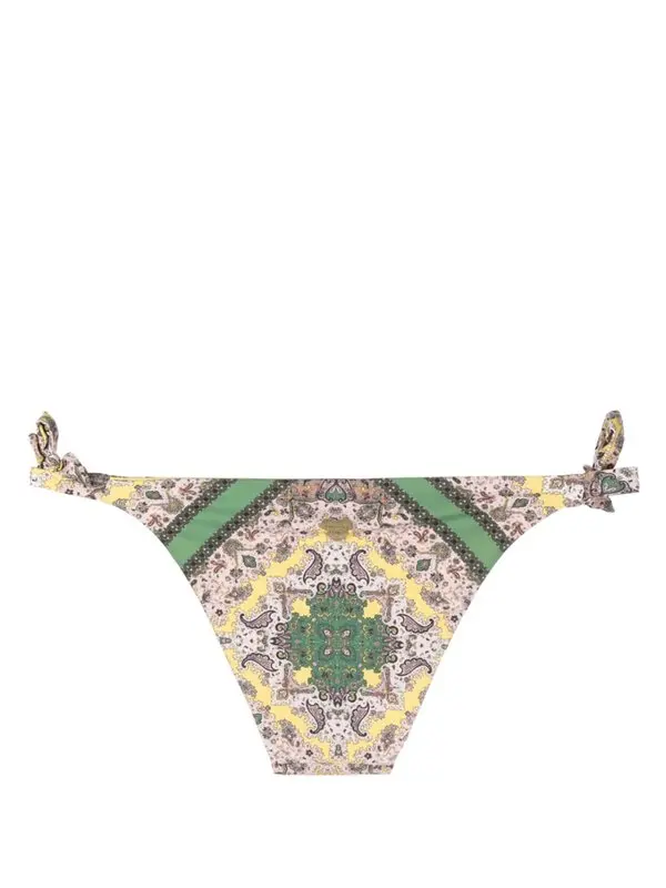 TWINSET Paisley-print Bikini Bottom - Green