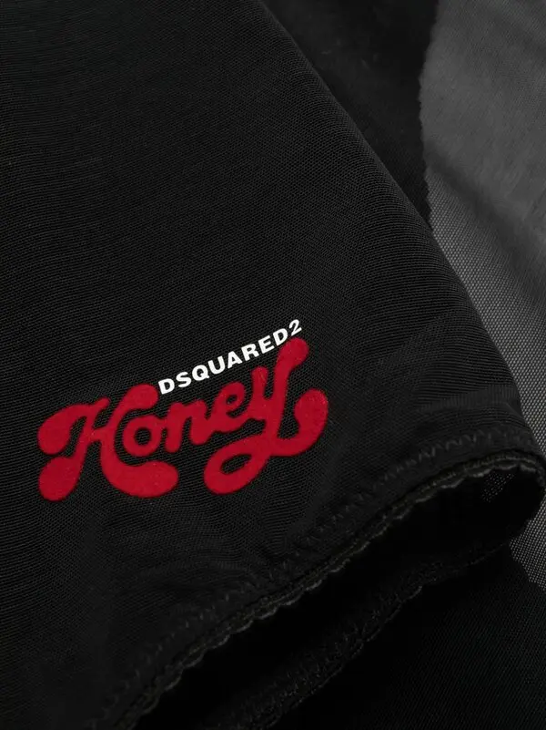 Dsquared2 Slogan-print Sheer Briefs