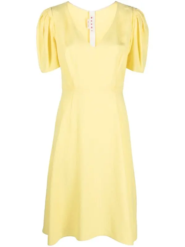 Marni V-neck Flared Dress