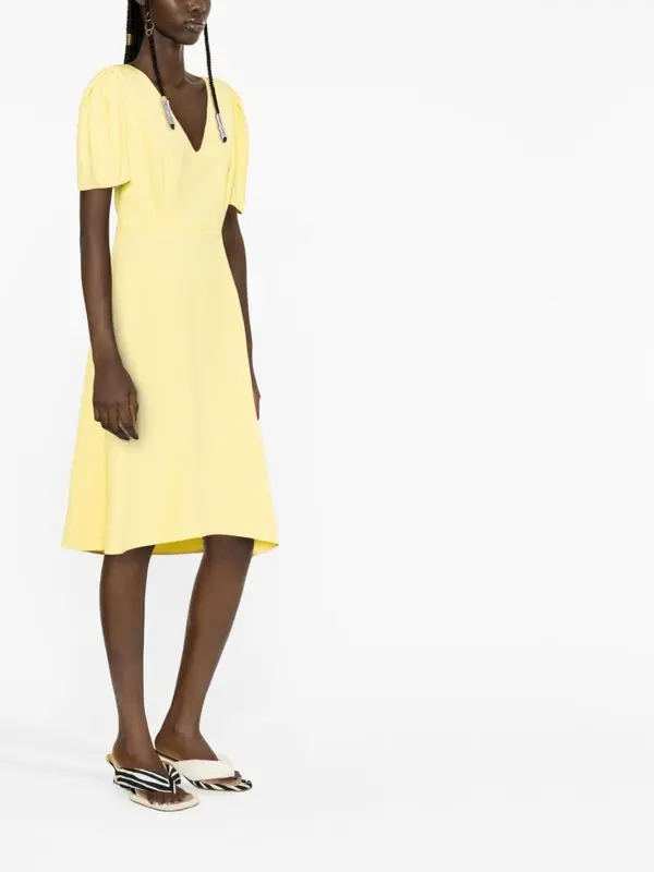 Marni V-neck Flared Dress