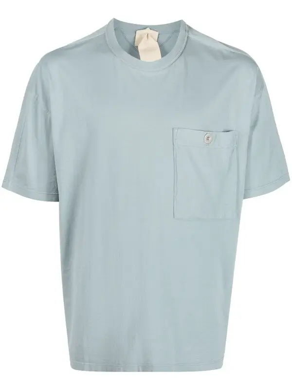 TEN C Logo-patch T-shirt - Blue