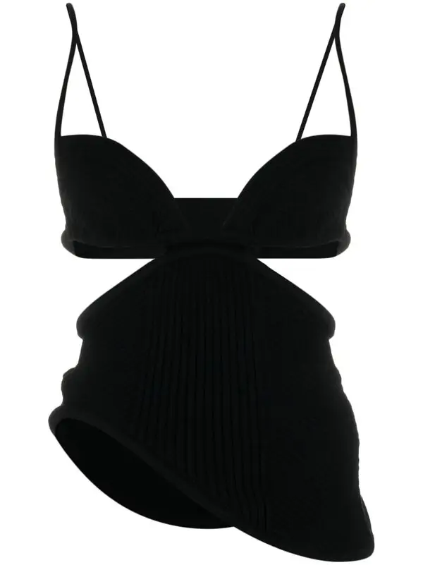 Off-White Cut-out Ribbed-knit Top