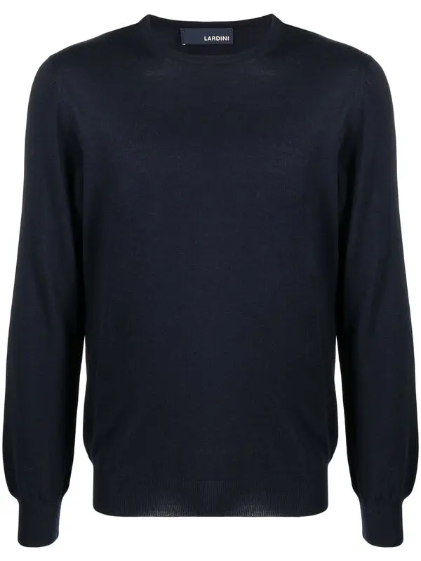 LARDINI Fine-knit Wool Sweatshirt - Blue