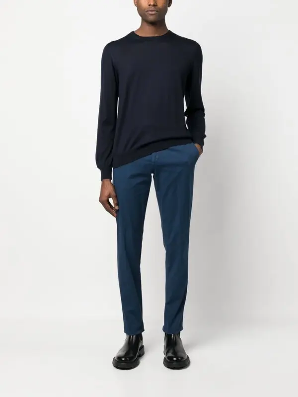 LARDINI Fine-knit Wool Sweatshirt - Blue