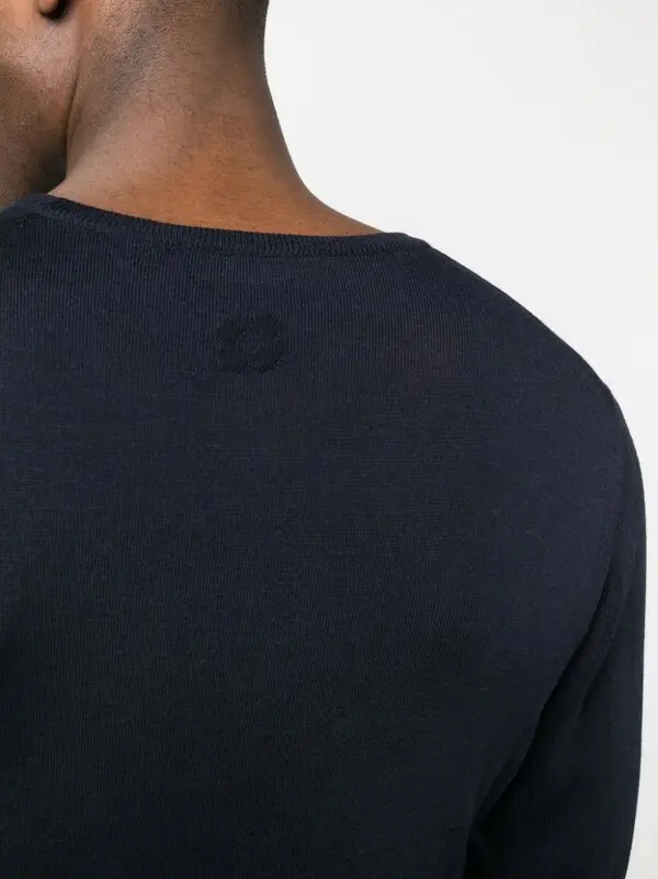 LARDINI Fine-knit Wool Sweatshirt - Blue