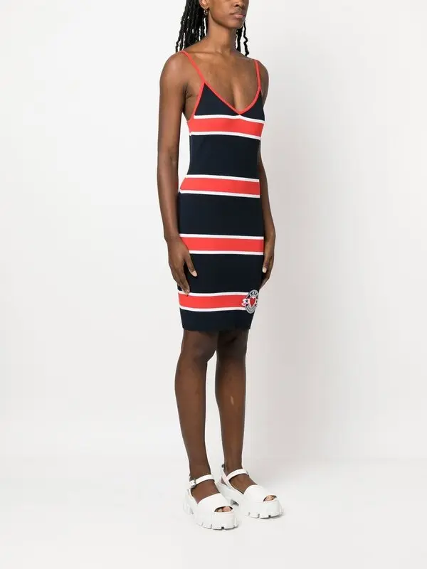 Moschino Striped Ribbed Dress