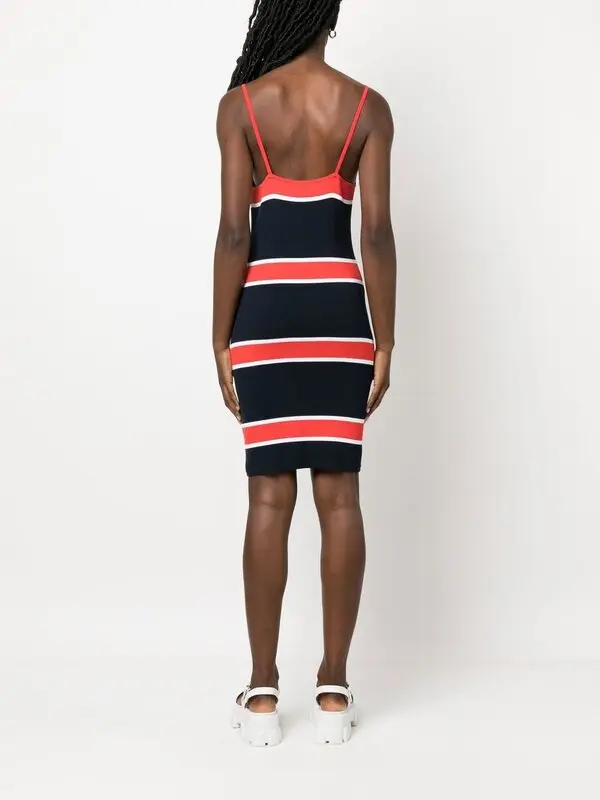 Moschino Striped Ribbed Dress