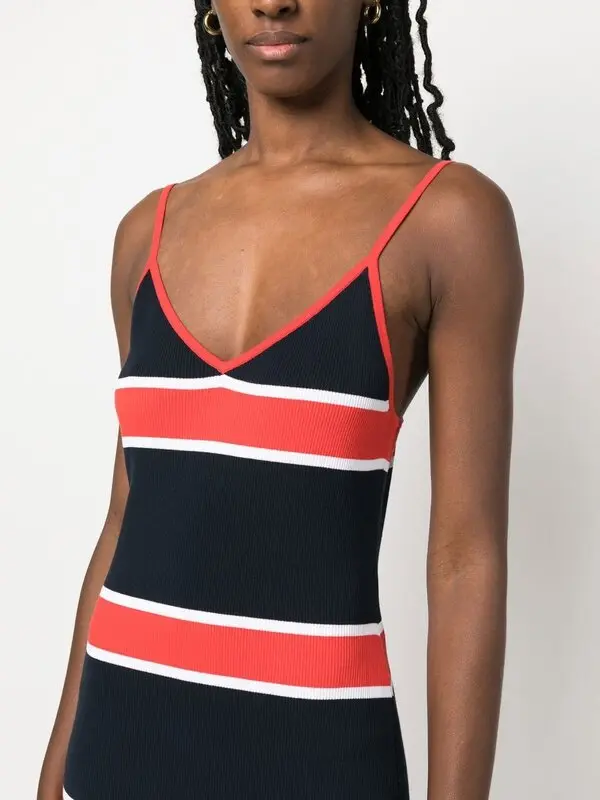 Moschino Striped Ribbed Dress
