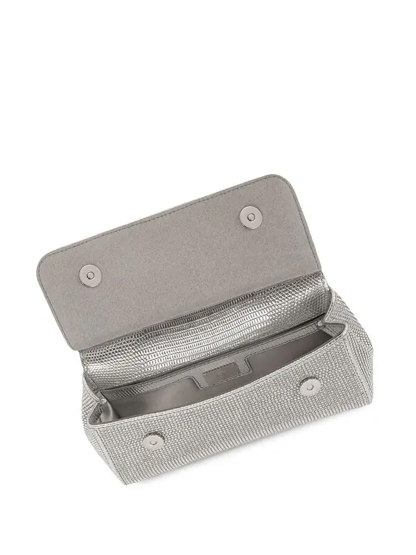 Dolce & Gabbana Sicily Satin Top-handle Bag - Silver