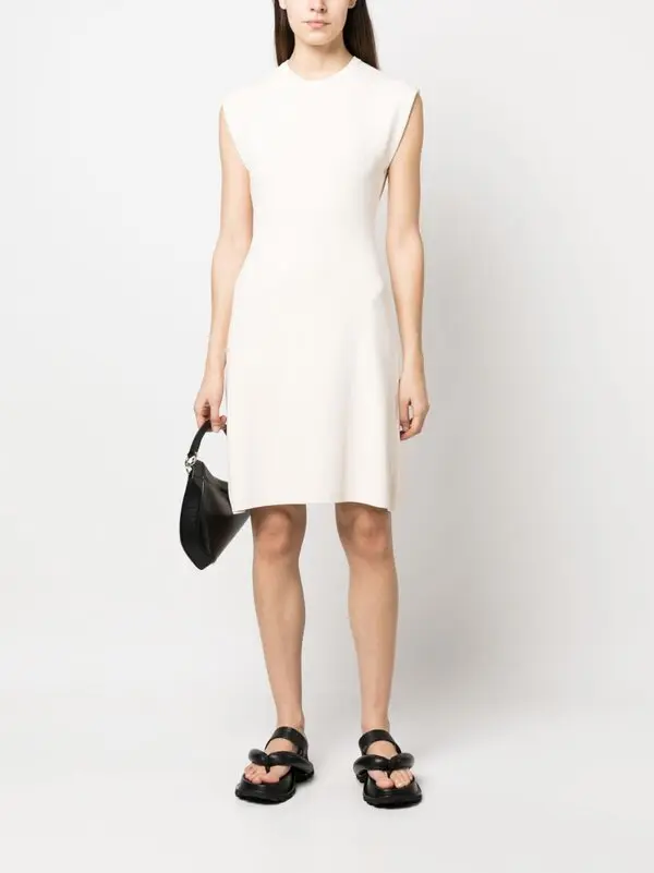 YVES SALOMON Fine-ribbed Sleeveless Mini Dress
