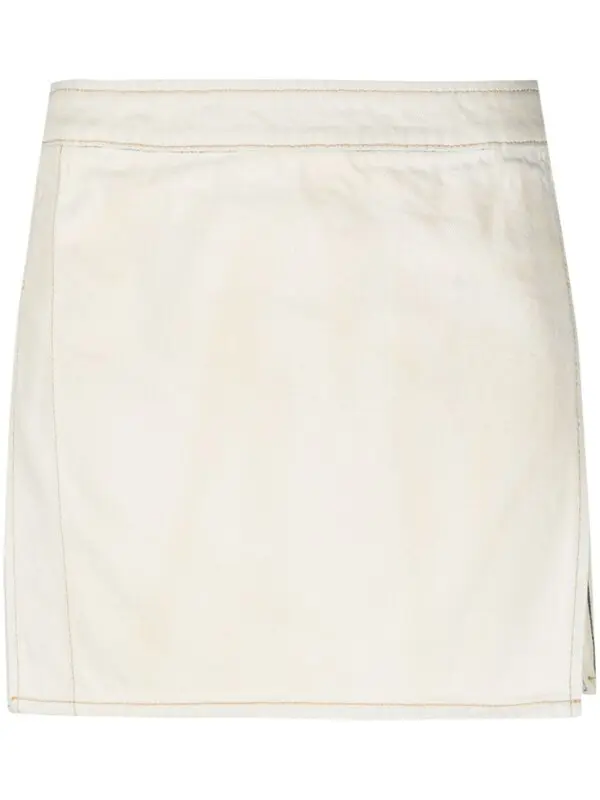 Palm Angels Bull Denim Miniskirt