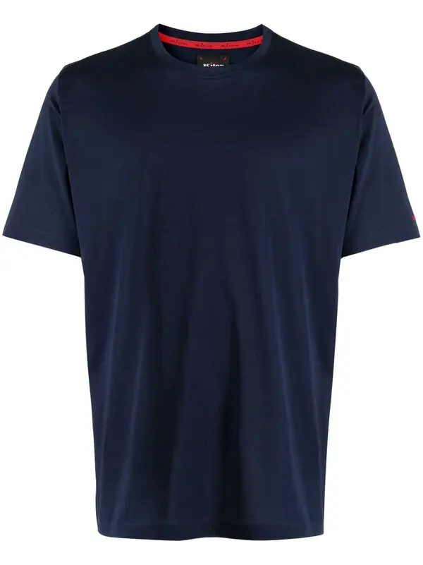 Kiton Logo-embroidered Short-sleeve T-shirt - Blue
