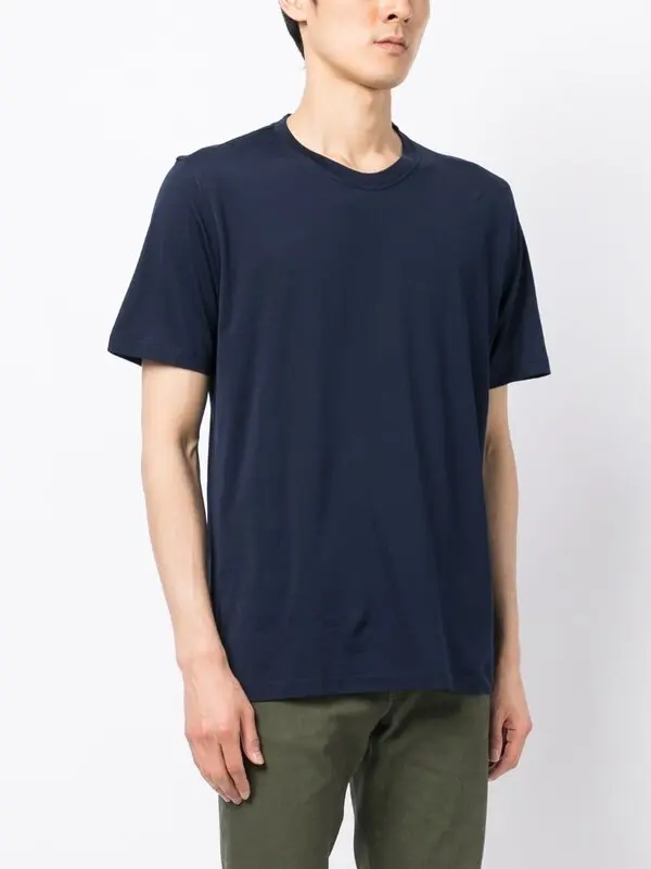Kiton Logo-embroidered Short-sleeve T-shirt - Blue