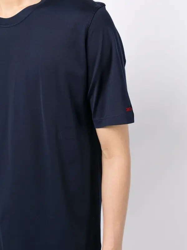 Kiton Logo-embroidered Short-sleeve T-shirt - Blue