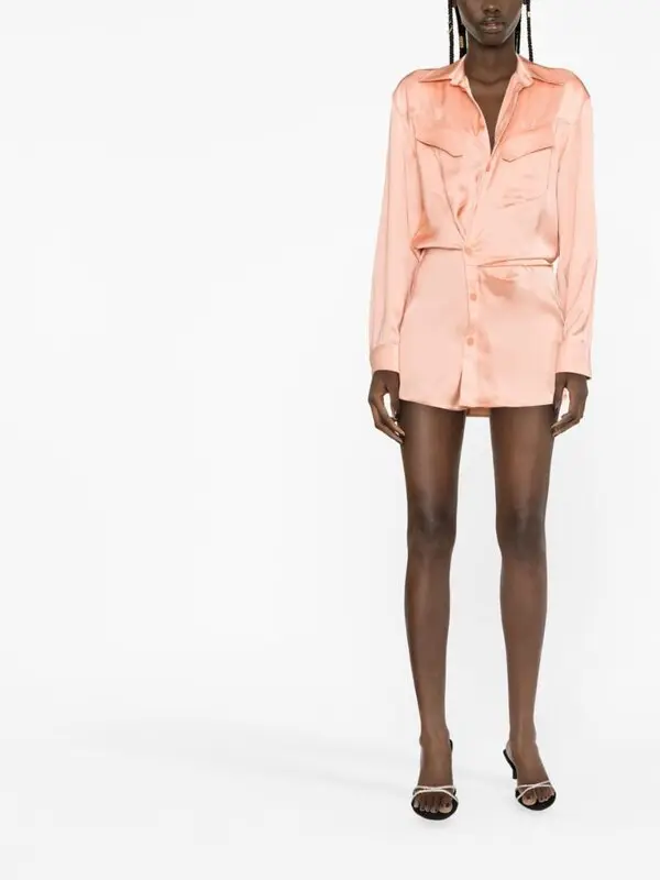 Off-White Twist-detail Shirt Dress