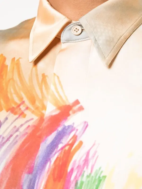 Off-White Cartoon-print Short-sleeved Shirt