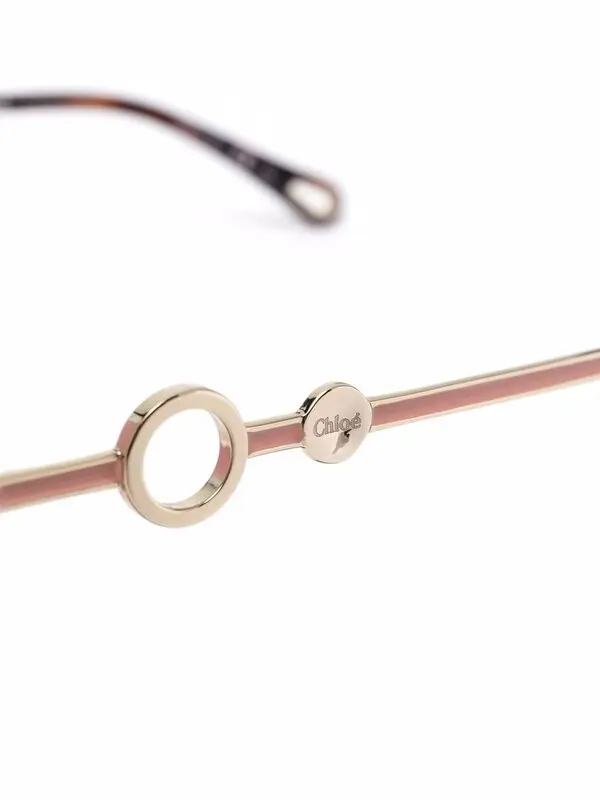 Chloé Sofya Round-Frame Sunglasses - Gold | Editorialist display picture 1