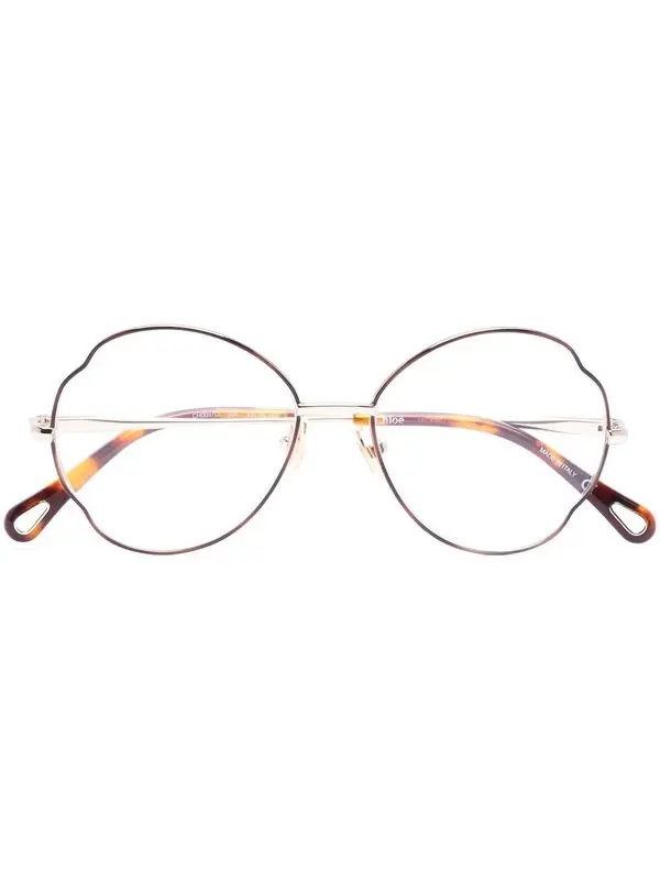 Chloé Round-frame Glasses - Brown